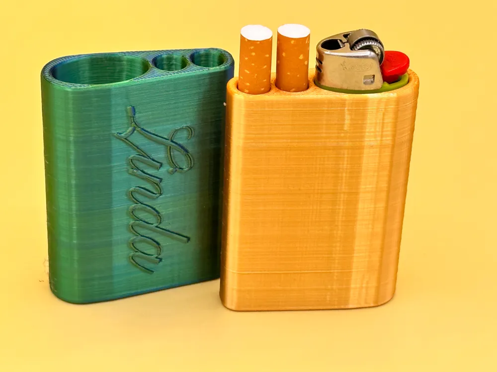 Container for BIC Maxi J26 Lighter and 2 Cigarette by JAV-3D - MakerWorld