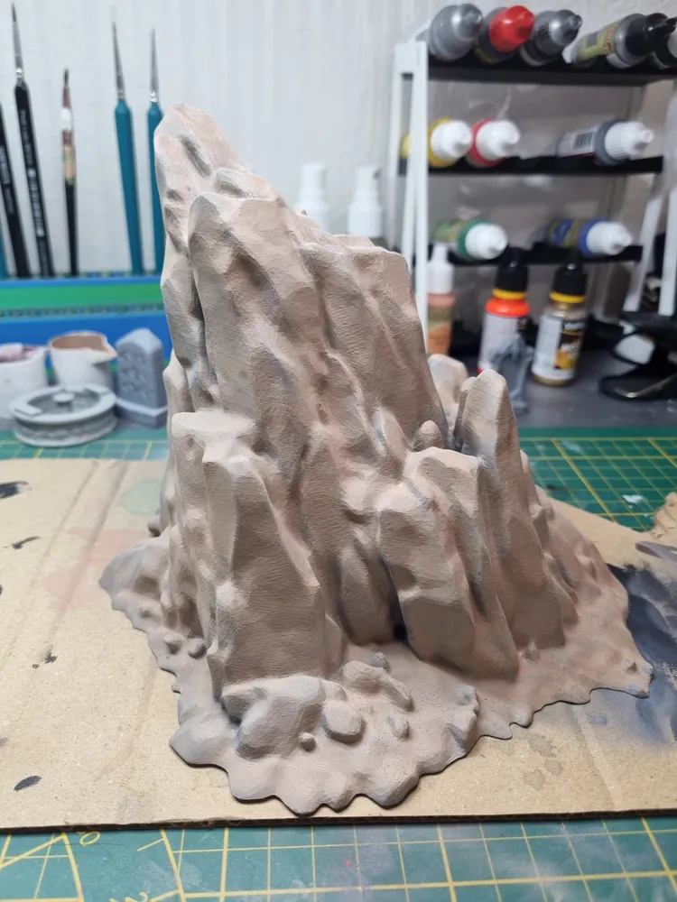 Sharp Cliff Rock sci-fi Terrain Wargaming Scenery - Free 3D Print Model ...