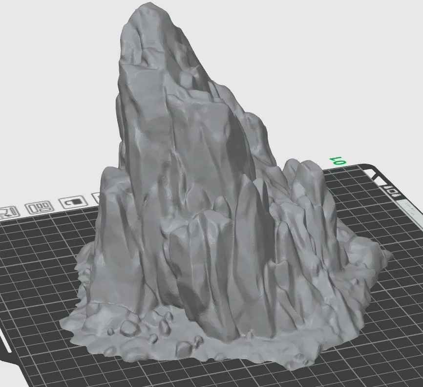 Sharp Cliff Rock sci-fi Terrain Wargaming Scenery by Tresor3D MakerWorld: Download Free 3D Models