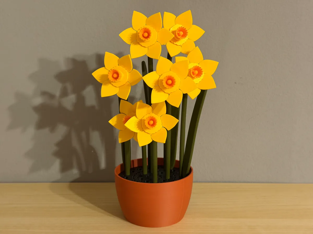 Daffodil Flower - Modular - Free 3D Print Model - MakerWorld