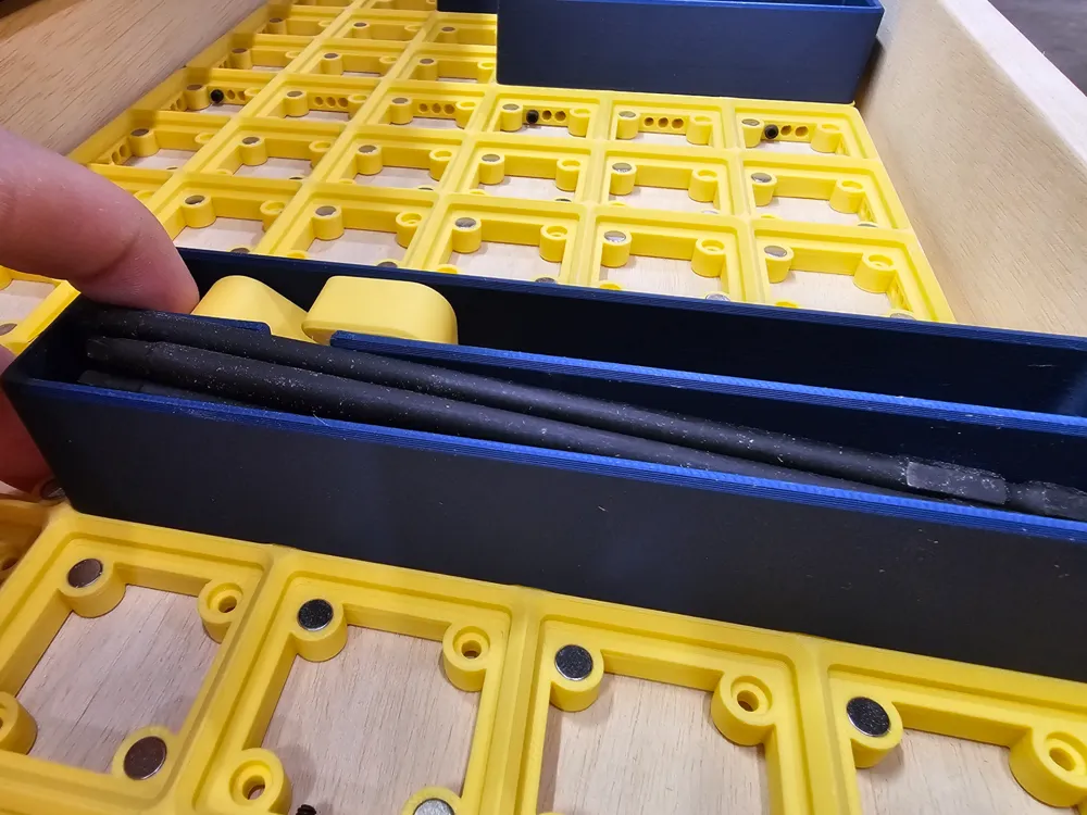 Gridfinity 6 and 3.75 inch driver bit storage with eject levers by ...