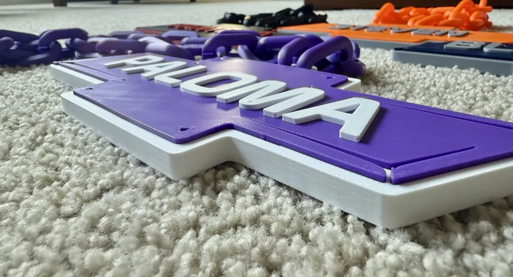 Custom name Chevy Bowtie logo chain - Free 3D Print Model - MakerWorld
