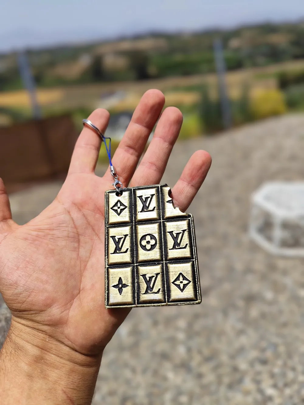 LV Chocolate Keychain - Free 3D Print Model - MakerWorld