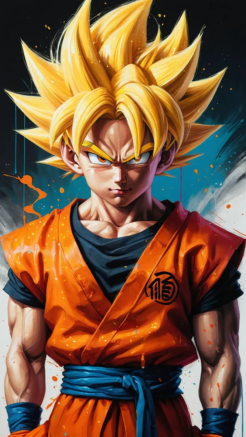 Young Serious Goku (dbz) by Yulian_Nikolov - MakerWorld