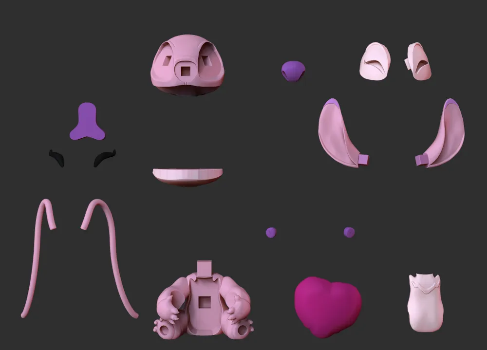 Angel fanart, Valentine heart lamp by MiX&BitS MakerWorld: Download Free 3D Models