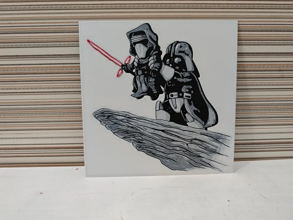 Hueforge Kylo Ren Star Wars und Homer Simpson von Litolunar - MakerWorld