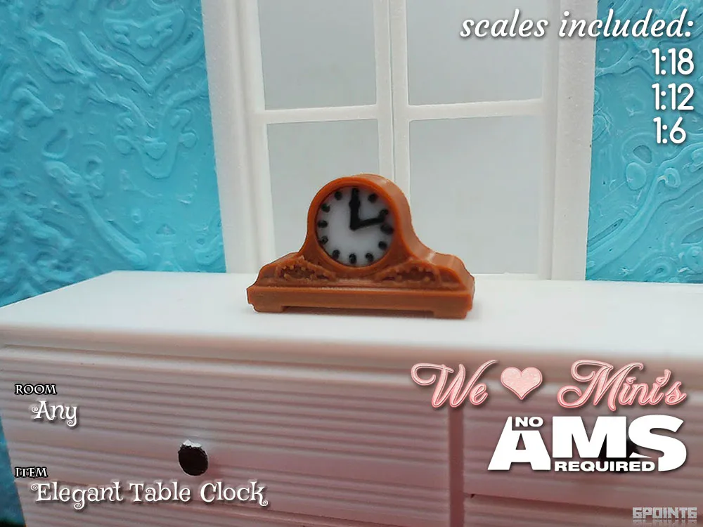 WLM - Old Elegant Table Clock - Free 3D Print Model - MakerWorld