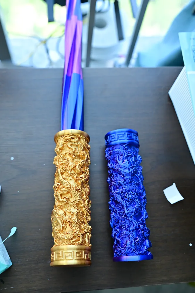 Nine Dragons telescopic sword - Free 3D Print Model - MakerWorld