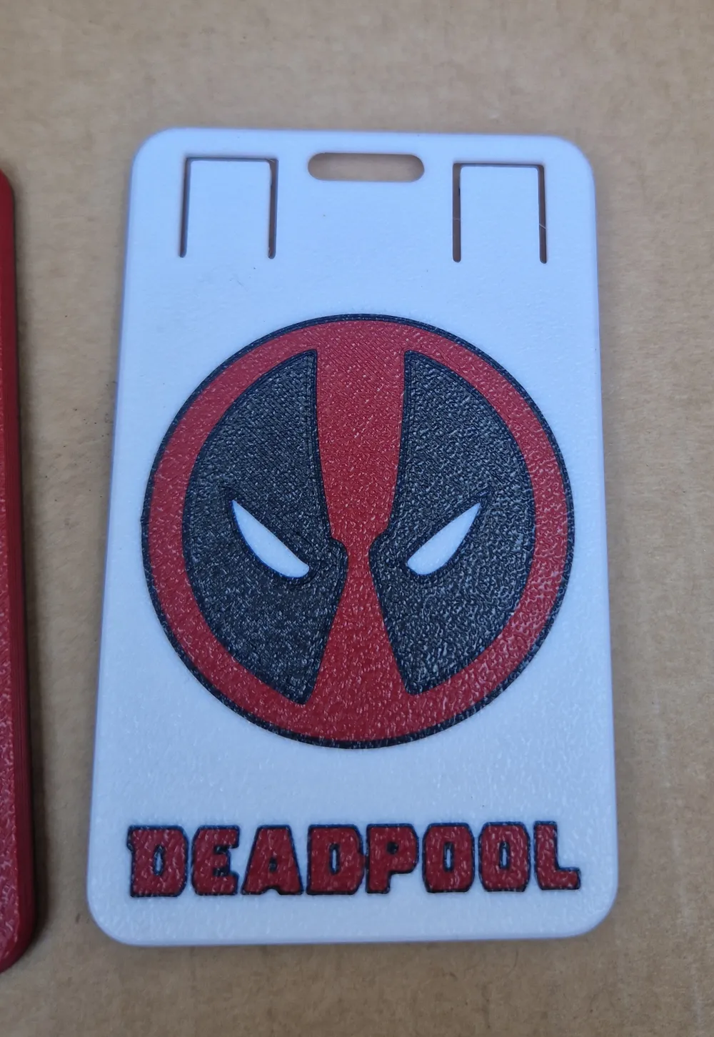 Deadpool ID Badge Holder - Travel Pass - Bank Card - Free 3D Print ...