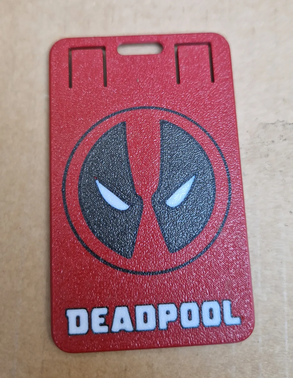 Deadpool ID Badge Holder - Travel Pass - Bank Card - Free 3D Print ...