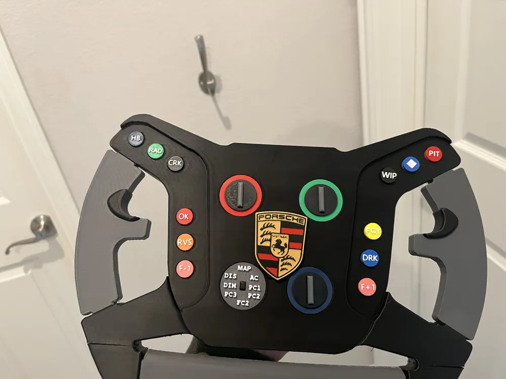 WEC Porsche 911 LMGT3 steering wheel - Free 3D Print Model - MakerWorld