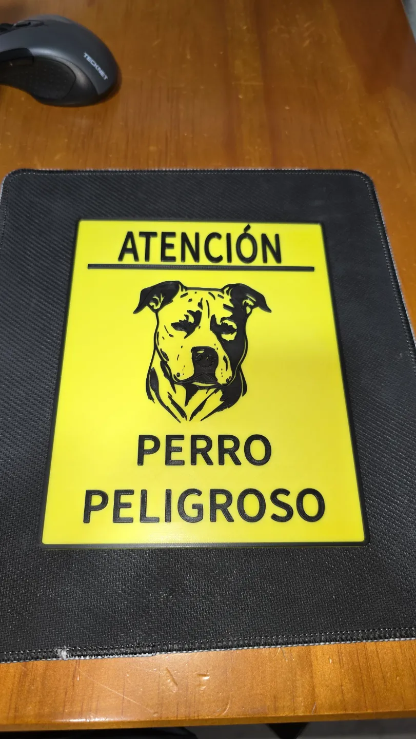BEWARE OF DOG POSTER American Staffordshire by Andrew's Lab MakerWorld ...