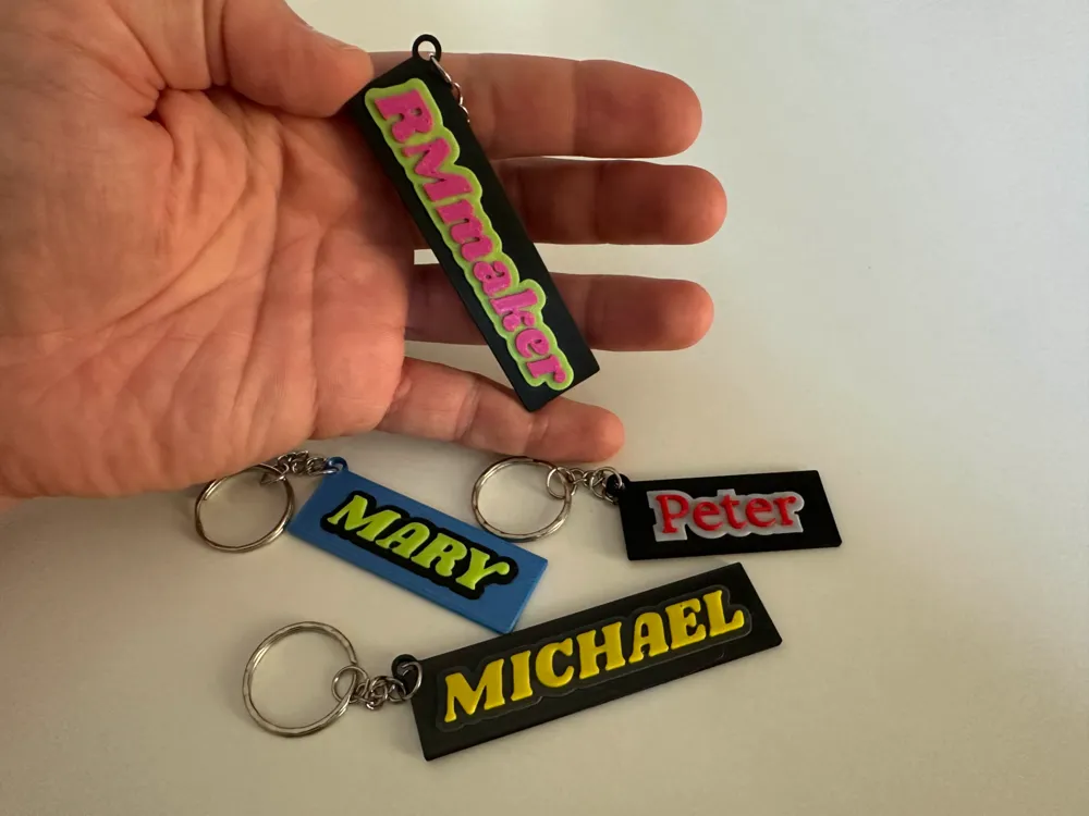 Keychain Creator: Fully Customizable 3D Keycharm by RMmaker MakerWorld ...
