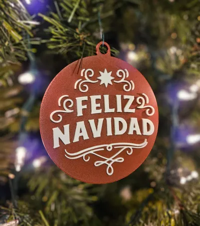 Ornament Christmas 5 (Feliz Navidad) Regalo by 3Delasb - MakerWorld