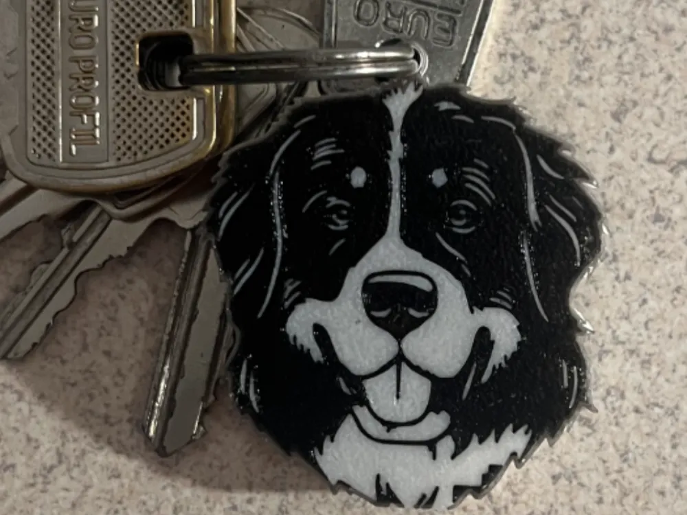Dog Bernese Mountain Dog keychain by kobosiek - MakerWorld