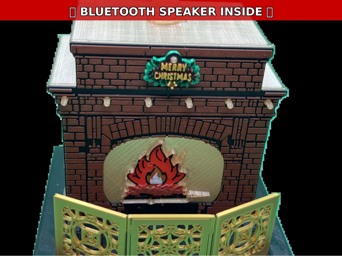 Musical Fireplace- BT Speaker/LED light /Ornament by 3Designfan ...