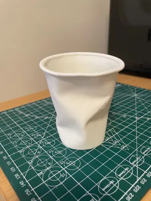 Crushed Paper Cup by hollowmaker - MakerWorld