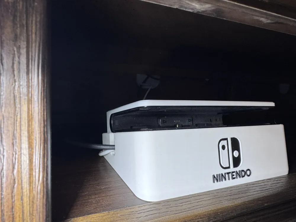 Nintendo Switch OLED Dock Angled Cradle - Free 3D Print Model - MakerWorld