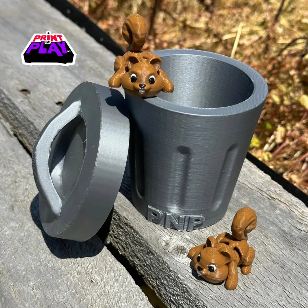 Cute Flexi Chipmunk & Keychain ( Mini ) by Print N Play MakerWorld ...