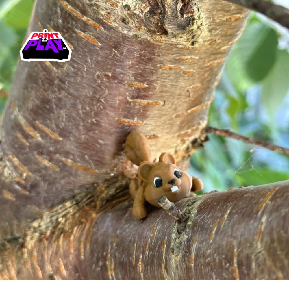 Cute Flexi Chipmunk & Keychain ( Mini ) by Print N Play MakerWorld ...