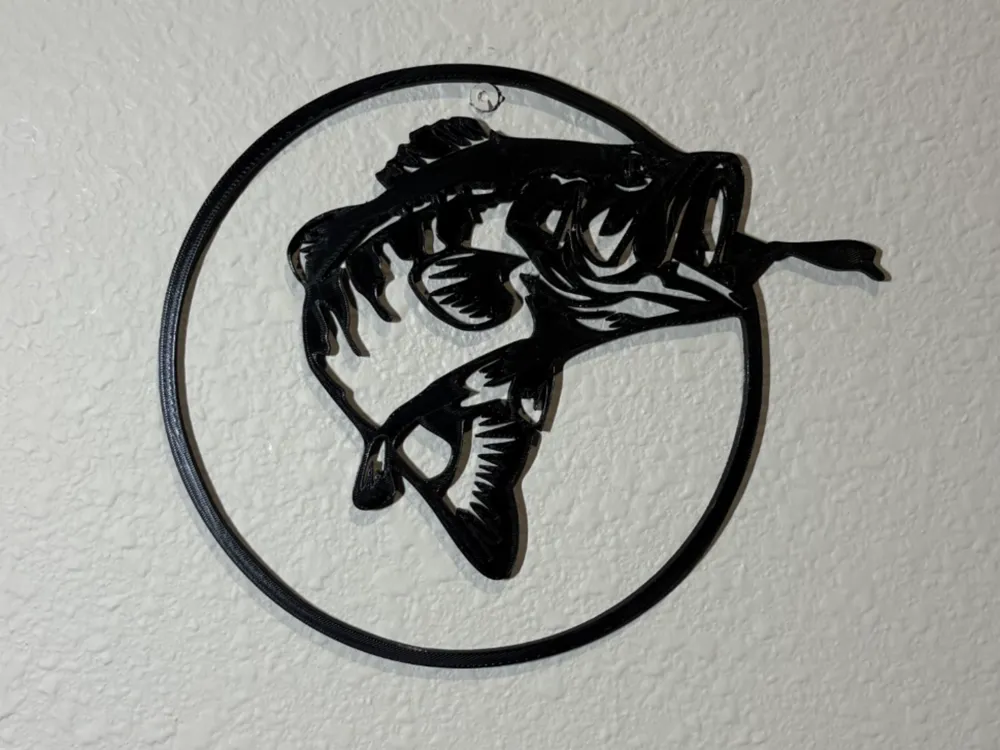Largemouth Bass Wall Art by Mottprints - MakerWorld