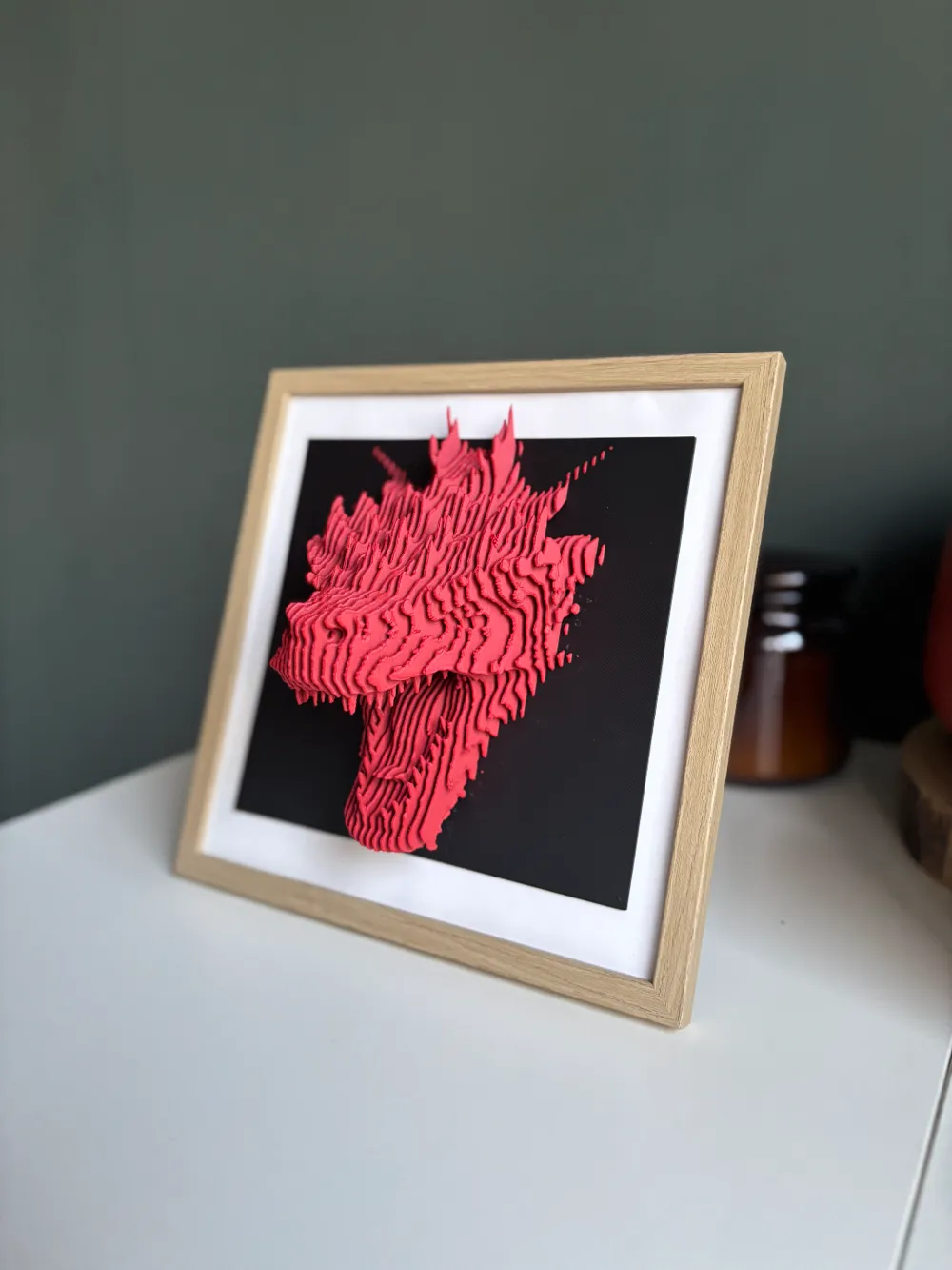 Dragon layered sculpture - Free 3D Print Model - MakerWorld