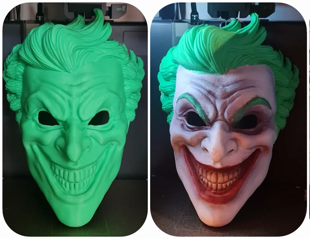 Joker fan art Mask - Free 3D Print Model - MakerWorld