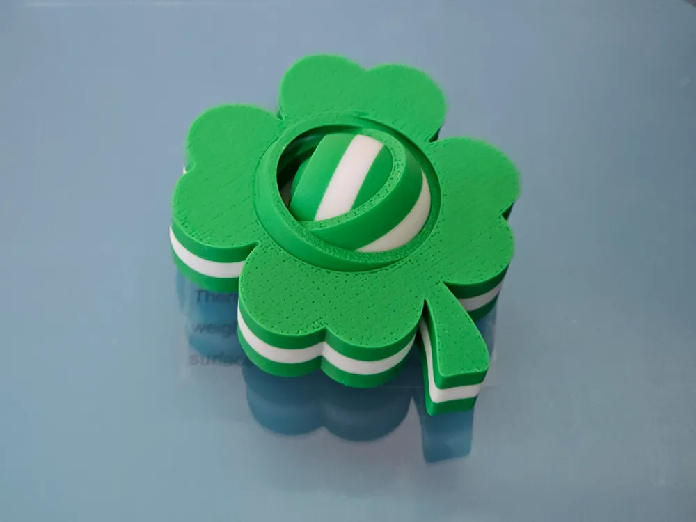 Shamrock Lucky Clover Gyro Fidget Spinner - Free 3D Print Model ...