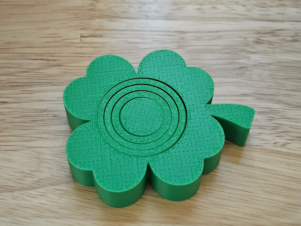 Shamrock Lucky Clover Gyro Fidget Spinner - Free 3D Print Model ...