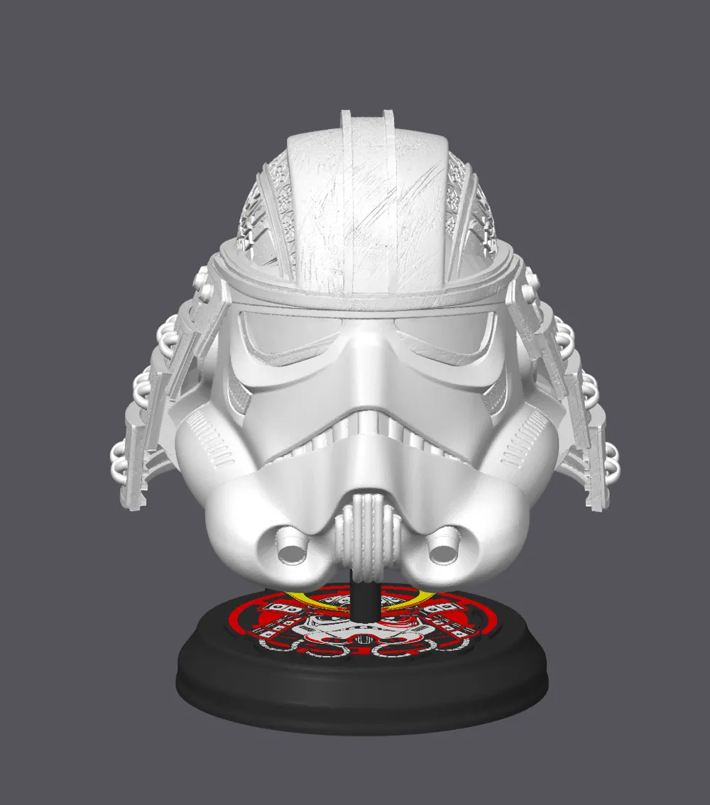 Samurai Stormtrooper Helmet Display Prop by Ryan @ TheMajinLab ...