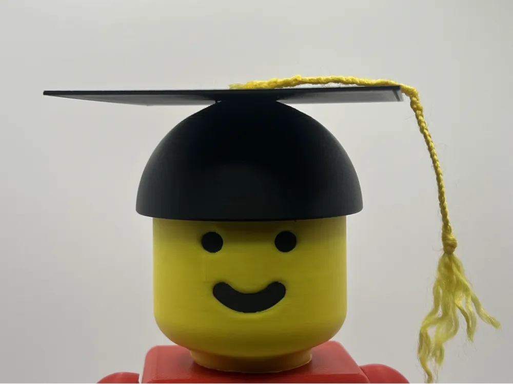 Graduation Hat - Brick Man - Free 3D Print Model - MakerWorld