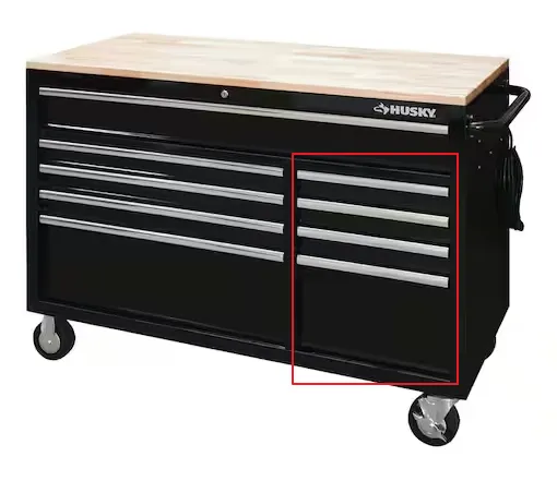 Husky 52" Workbench-Small Drawer-Gridfinity Base by BigChris - MakerWorld