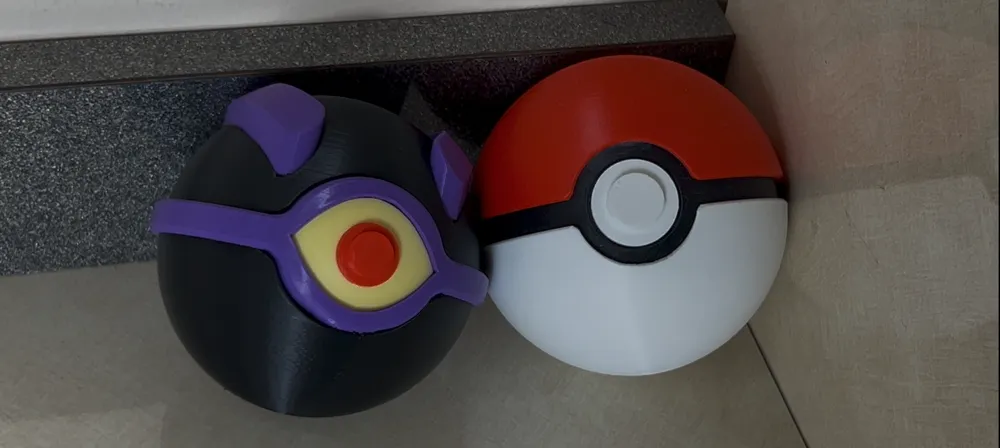 Mewtwo Pokeball (Clone Ball) (No AMS) - Free 3D Print Model - MakerWorld