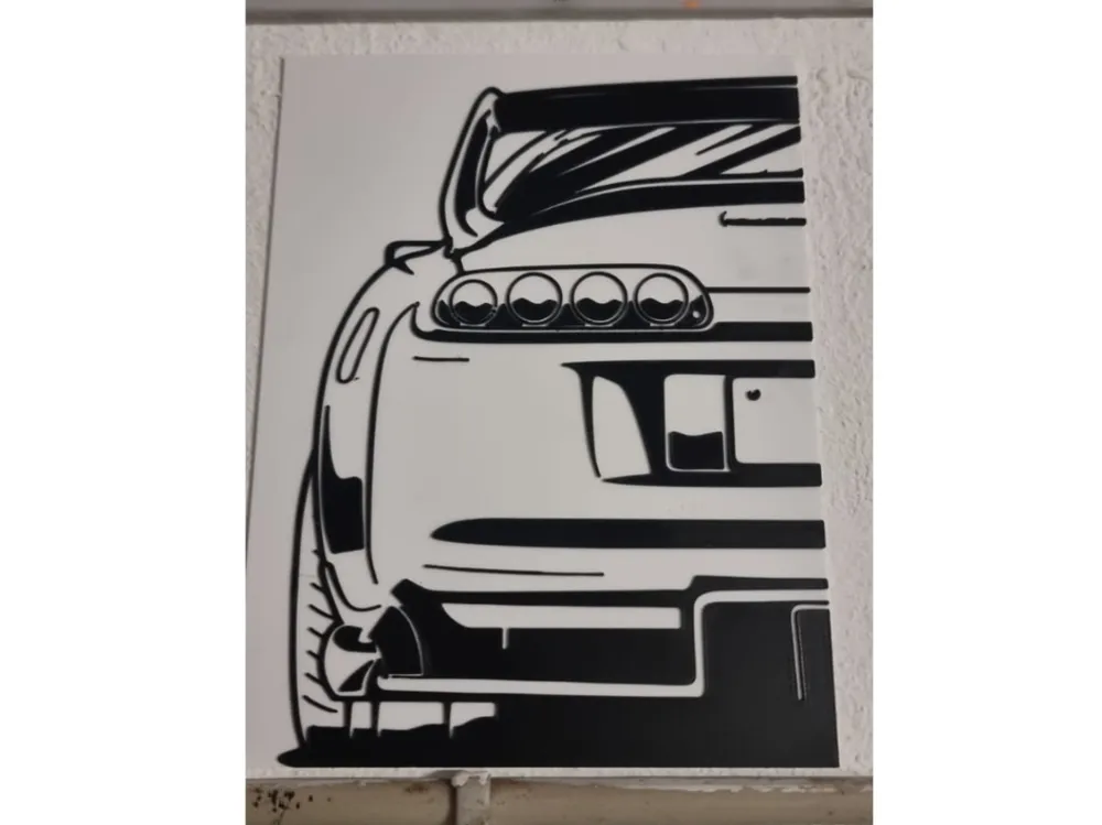 2D Wall art Toyota Supra MK4 by R.Werner PrintMakerWorld: Download Free ...