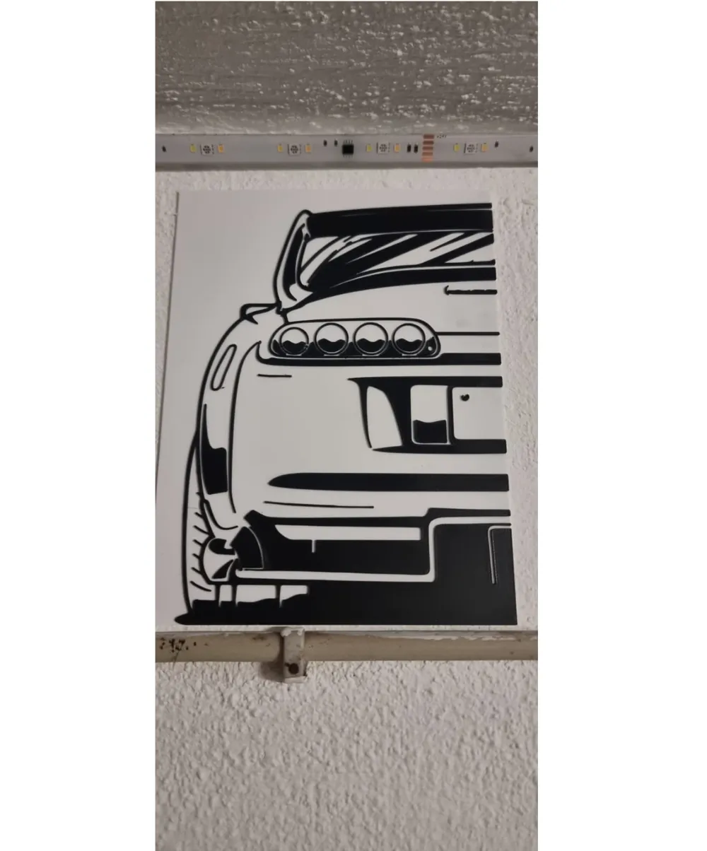 2D Wall art Toyota Supra MK4 by R.Werner PrintMakerWorld: Download Free ...