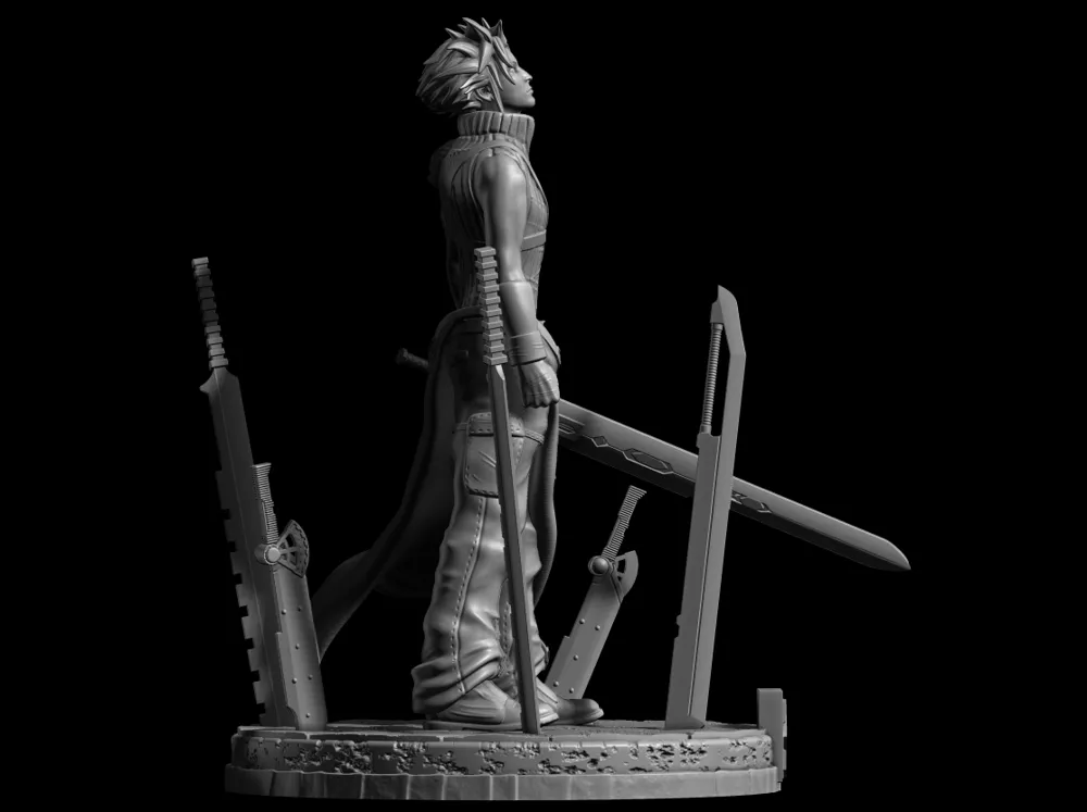 Cloud Strife Final fantasy figure by Michele - MakerWorld