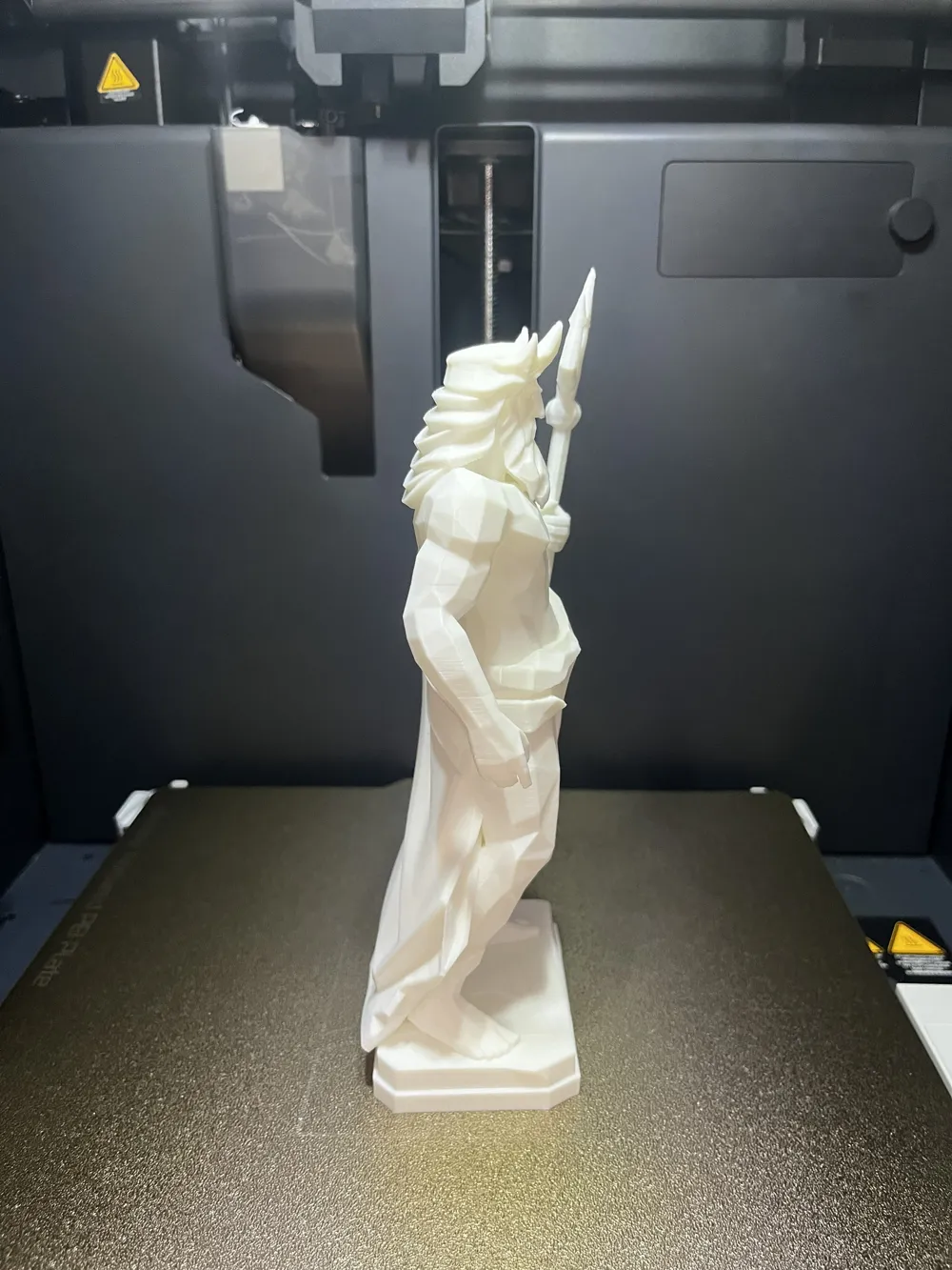 Poseidon - Low Poly Statue - Free 3D Print Model - MakerWorld
