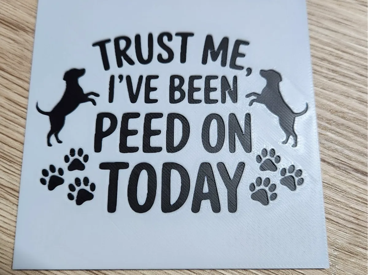 Coaster - Hueforge - I've been peed on today - Free 3D Print Model ...