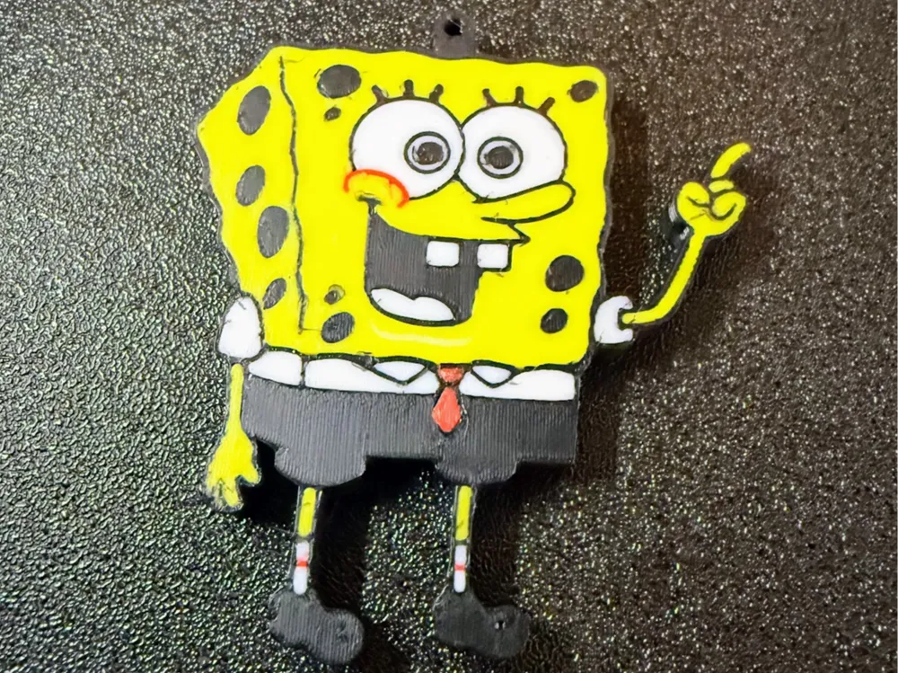 spongebob keychain - Free 3D Print Model - MakerWorld