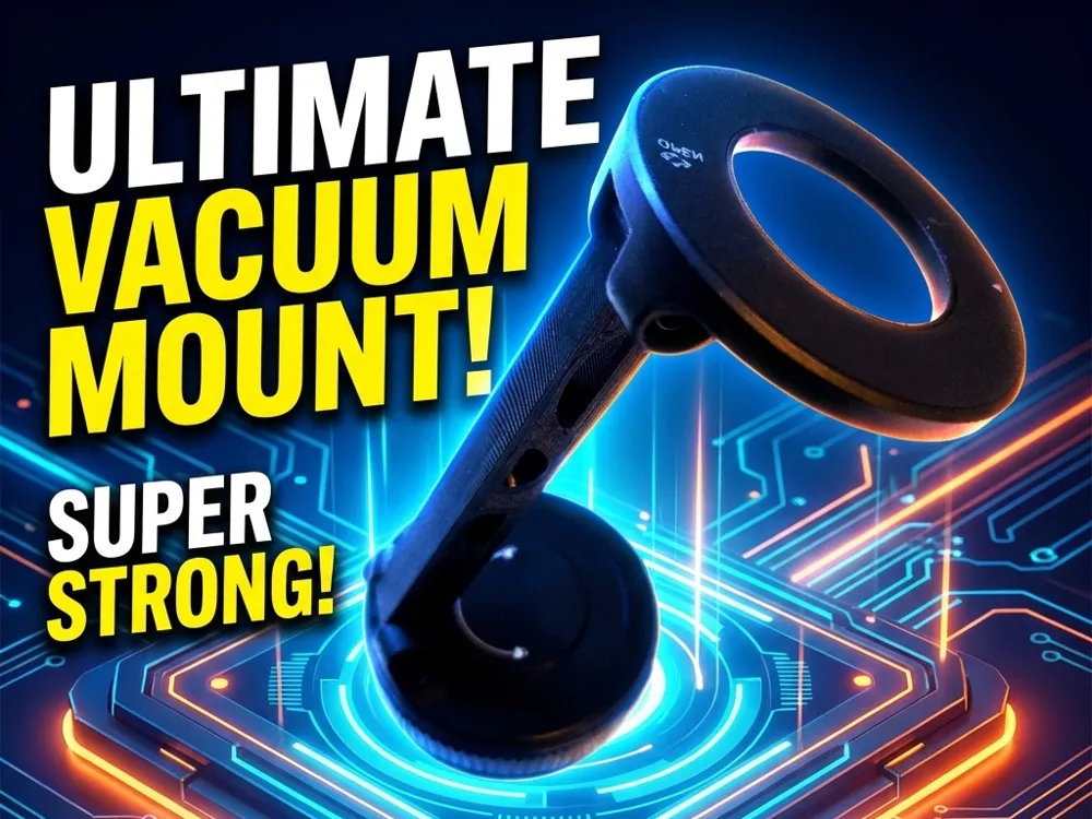 Vacuum car phone mount extender 100mm Magsafe - Free 3D Print Model ...