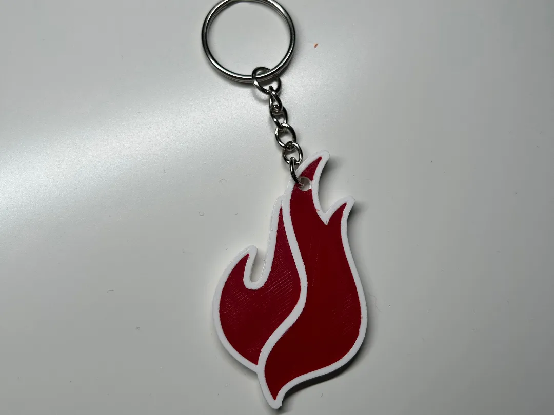 Flame Keychain - Free 3D Print Model - MakerWorld