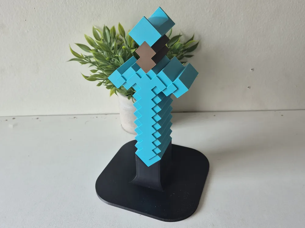 Minecraft Sword Headphone Stand - Free 3D Print Model - MakerWorld