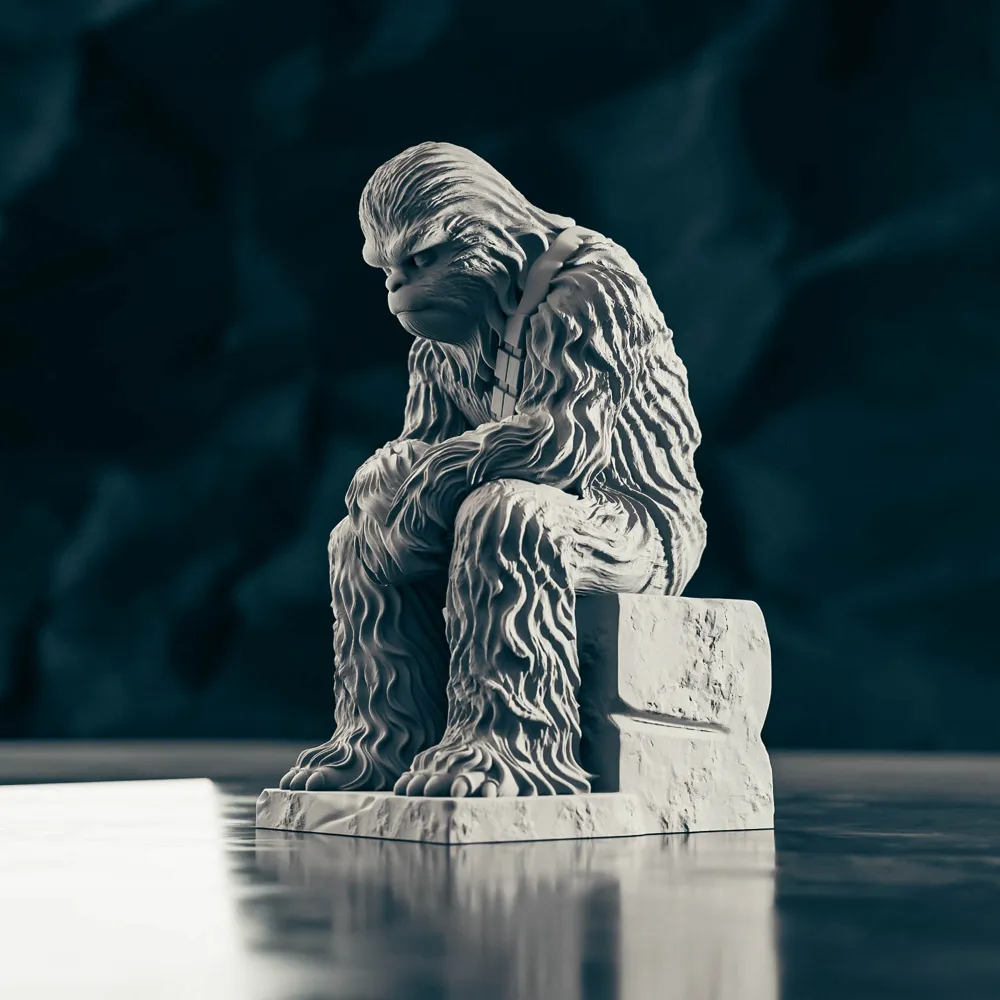 Chewbacca (Chewie) - Contemplation Statue - Free 3D Print Model ...