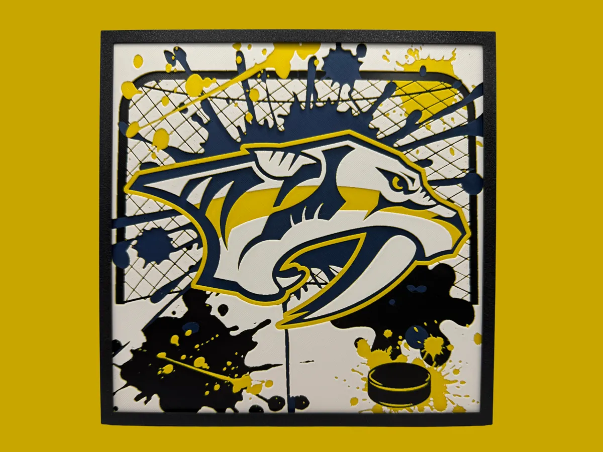 Nashville Predators - Series 2 - NHL Hueforge - Free 3D Print Model ...