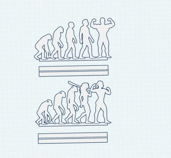 Human Evolution Male & Female Bodybuilder by ccrccrdk MakerWorld ...