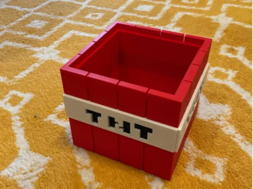 Minecraft movie tnt popcorn bucket by Dewey's MakerWorld: Download Free ...