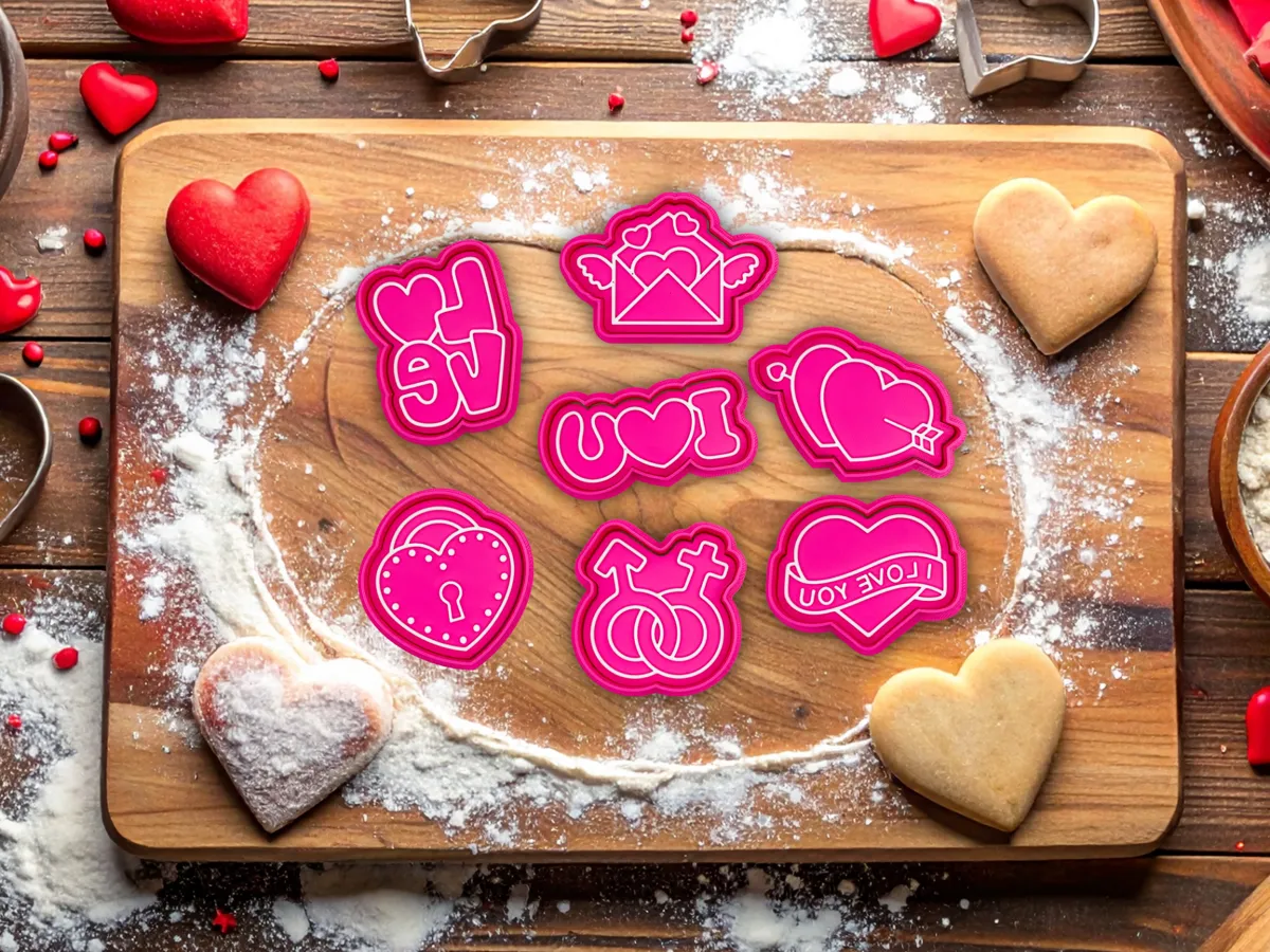 Valentines cookies cutter / stamp - Free 3D Print Model - MakerWorld