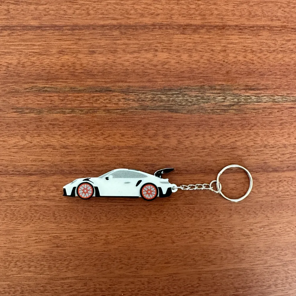 Porsche 911 GT3 RS Keychain - Free 3D Print Model - MakerWorld