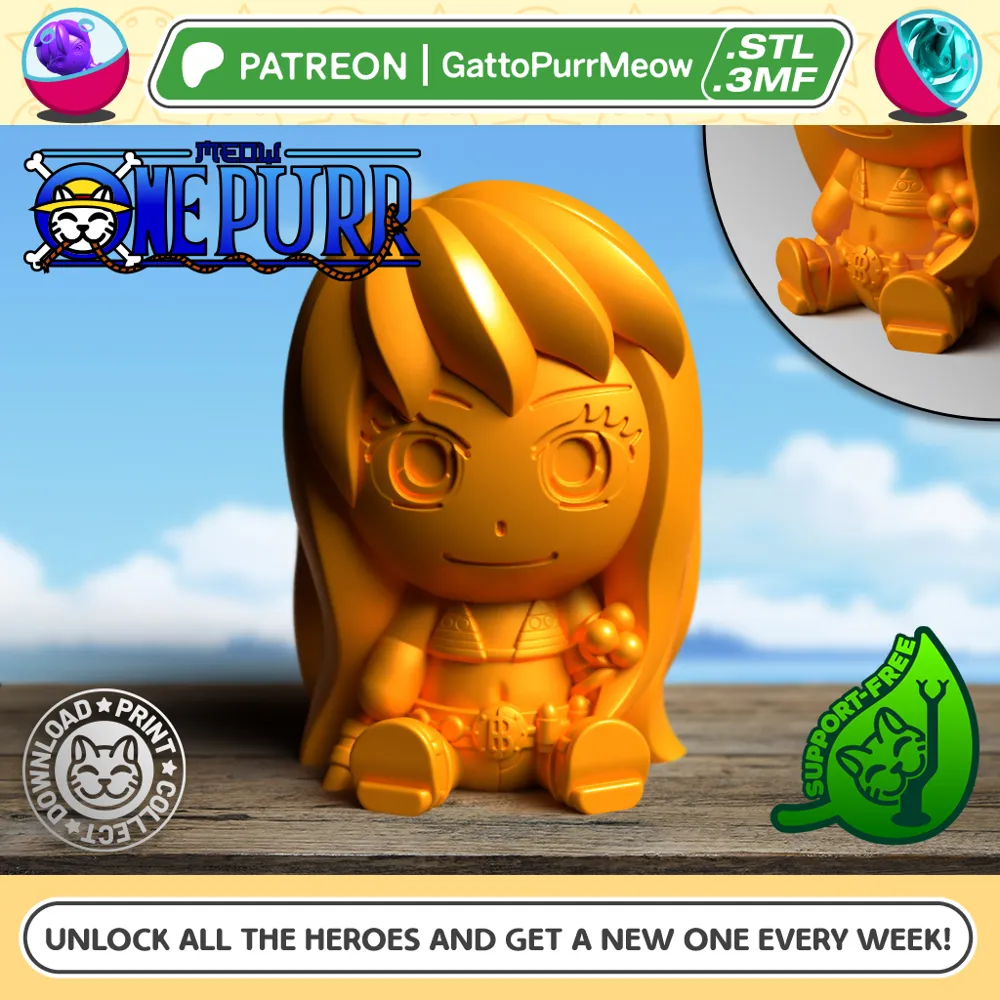 One Purr - Luffy by Gatto MakerWorld: Download Free 3D Models