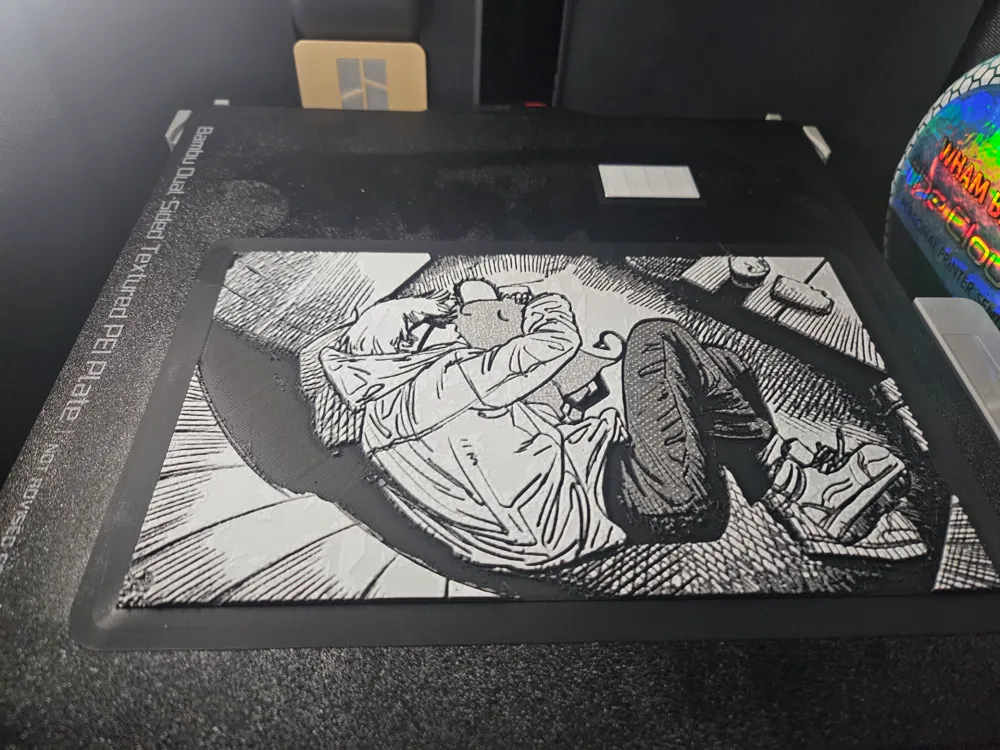 Chainsaw Man - Denji/Pochita Manga Panel Hueforge by ZeissCMM - MakerWorld